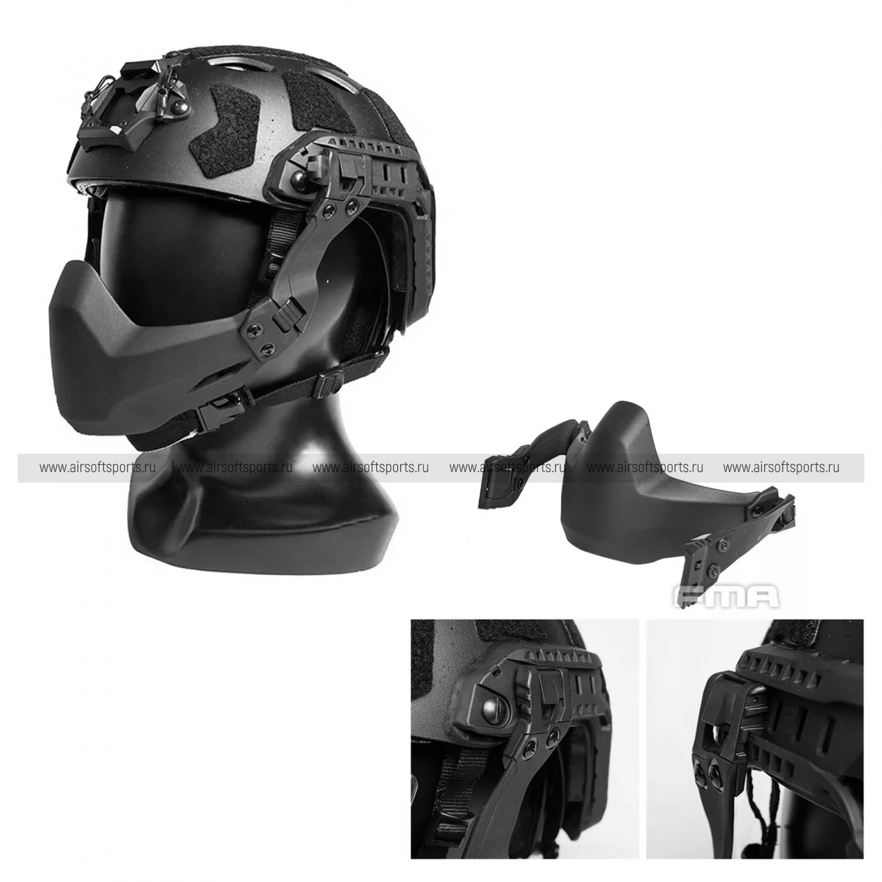 Купить Маска защитная (FMA) Half Seal Mask Type B Black в интернет ...